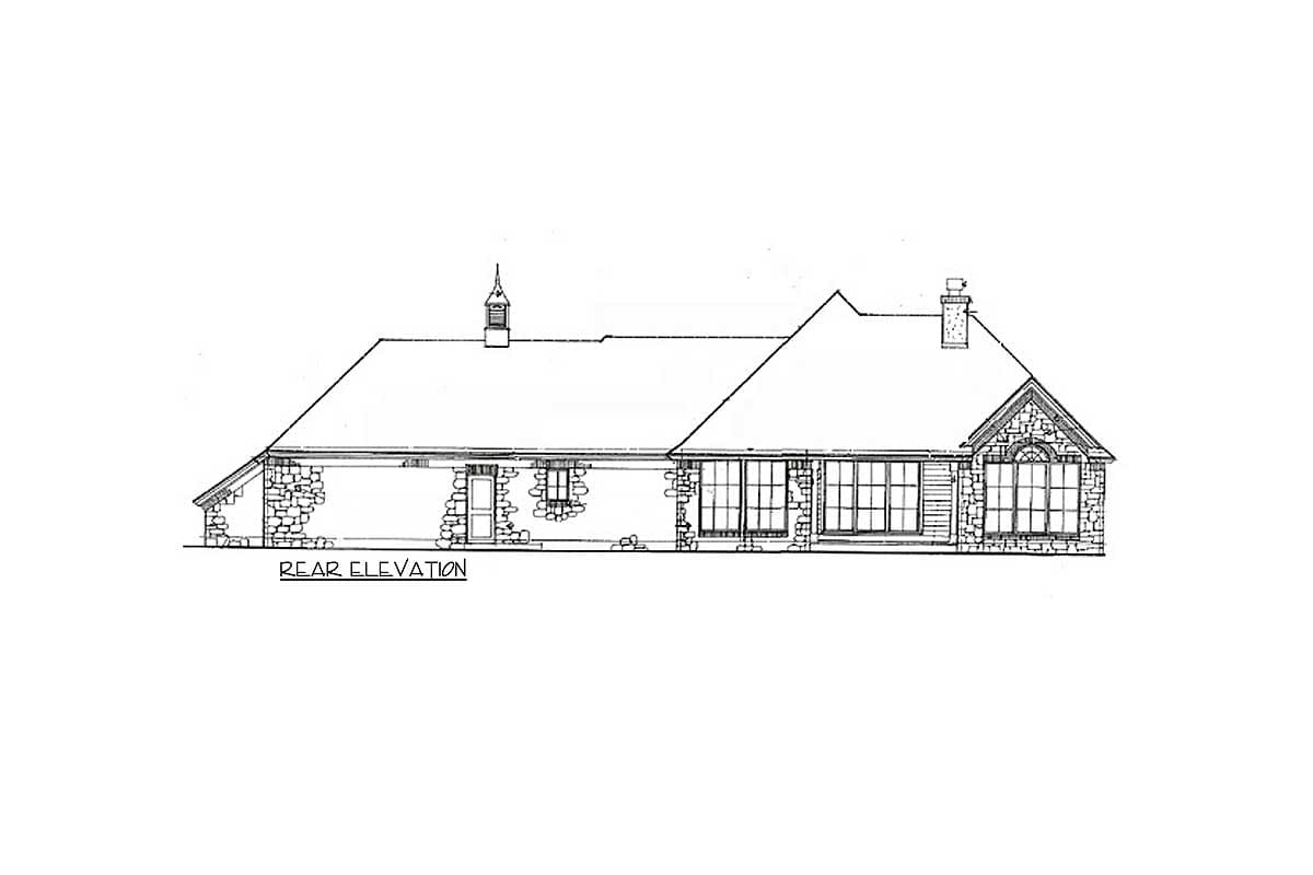 Plan 48501FM: Single Level French Country House Plan