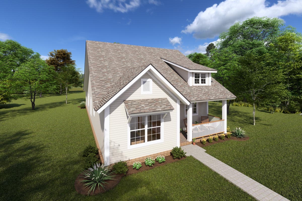 Plan 52235WM: Country House Plan Under 30-Feet Wide - 1433 Sq Ft