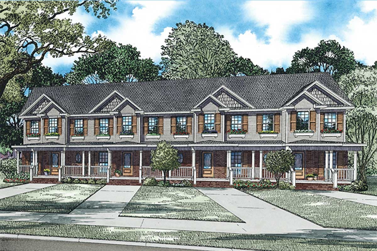 4-Family House Plans - Architectural Designs