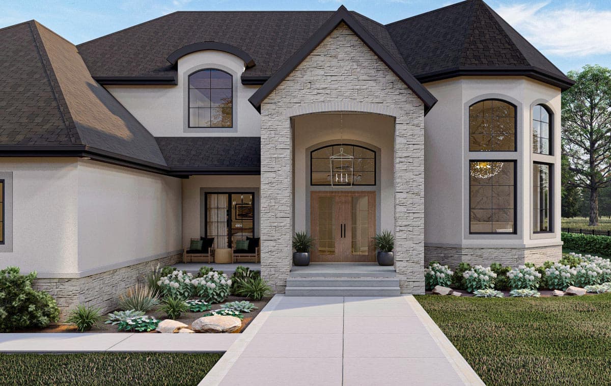 Plan 62455DJ: Artfully Designed 3200 Square Foot 4-Bed House Plan with ...