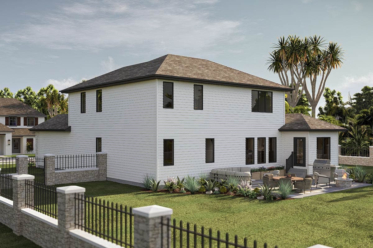 Plan 62540DJ: Contemporary 4 Bed House Plan with Main Level Master and ...