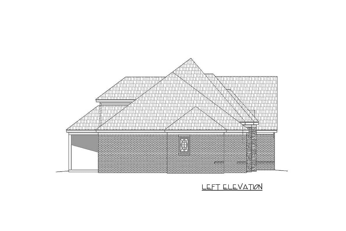 4 Bed Brick House Plan with Optional Upstairs Rec Room - 68416VR ...