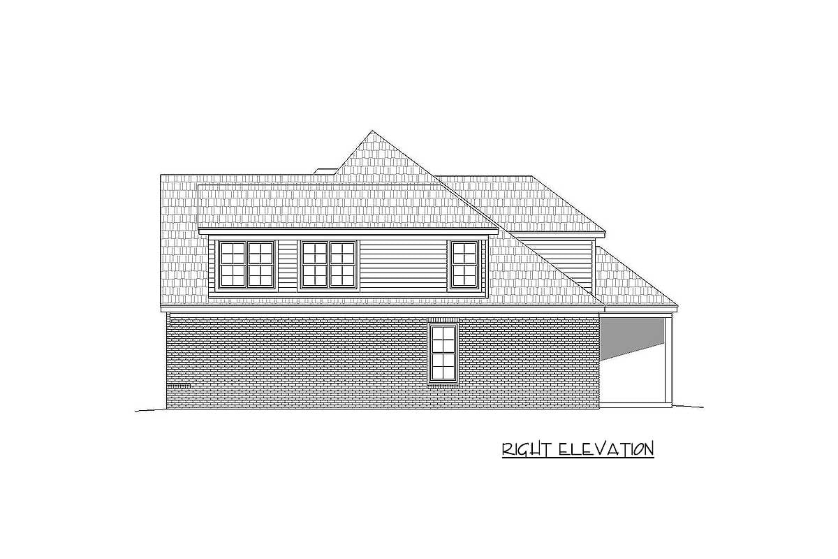 4 Bed Brick House Plan with Optional Upstairs Rec Room - 68416VR ...