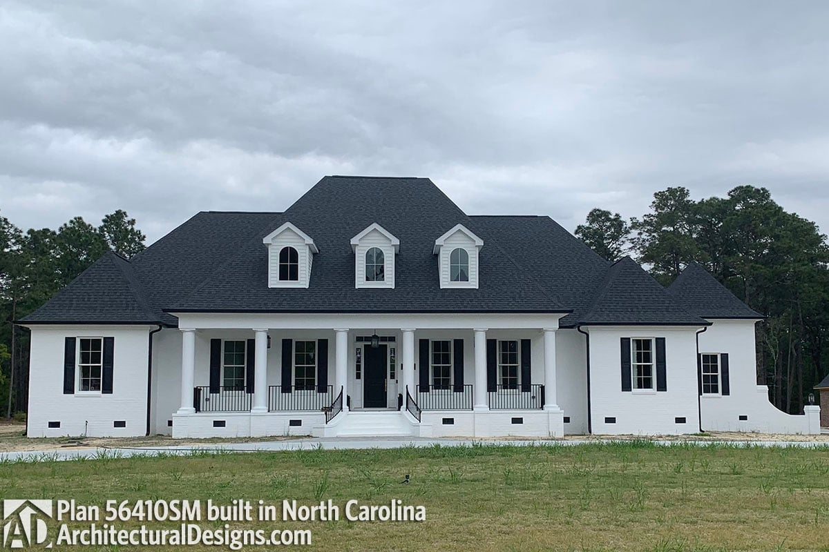 Plan 56410SM: Luxurious Acadian House Plan with Optional Bonus Room ...