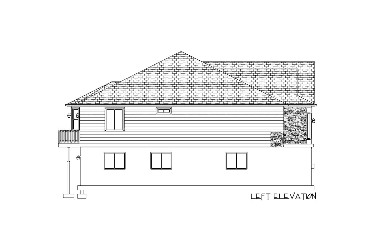Traditional One-Level House Plan with Main-Level Master - 61322UT ...
