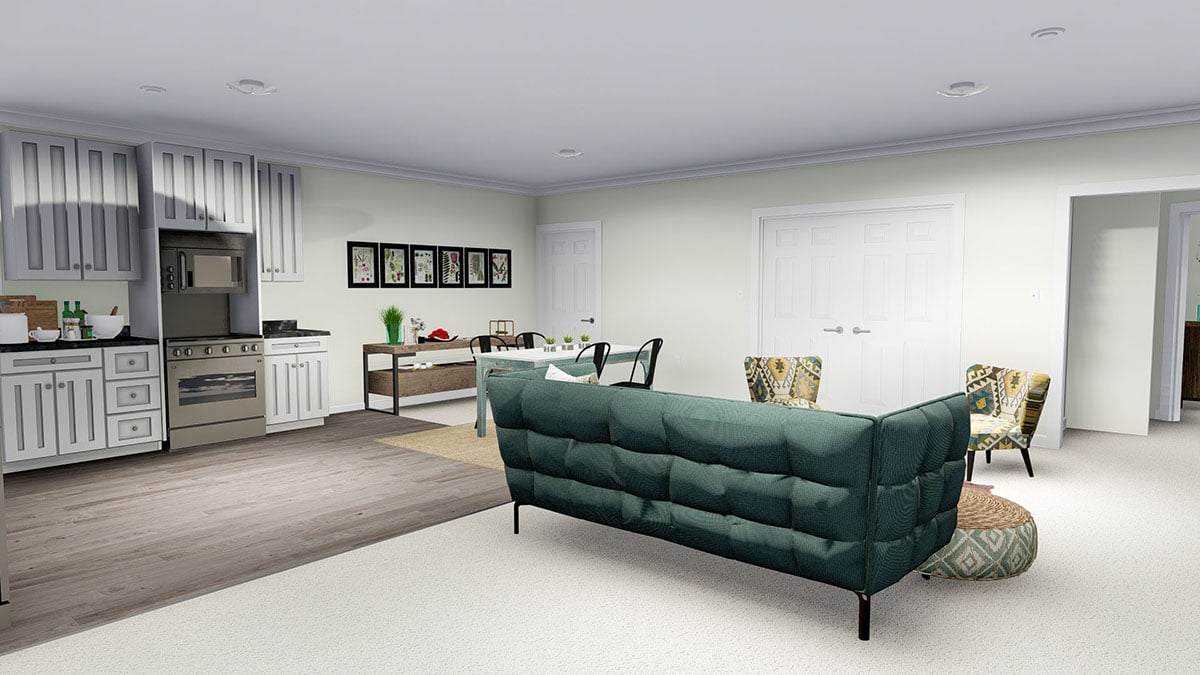 Traditional One-Level House Plan with Main-Level Master - 61322UT ...