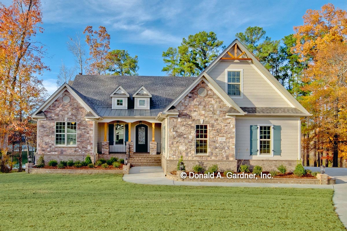 Country Craftsman Home Plan with Bonus Room - 444058GDN | Architectural ...