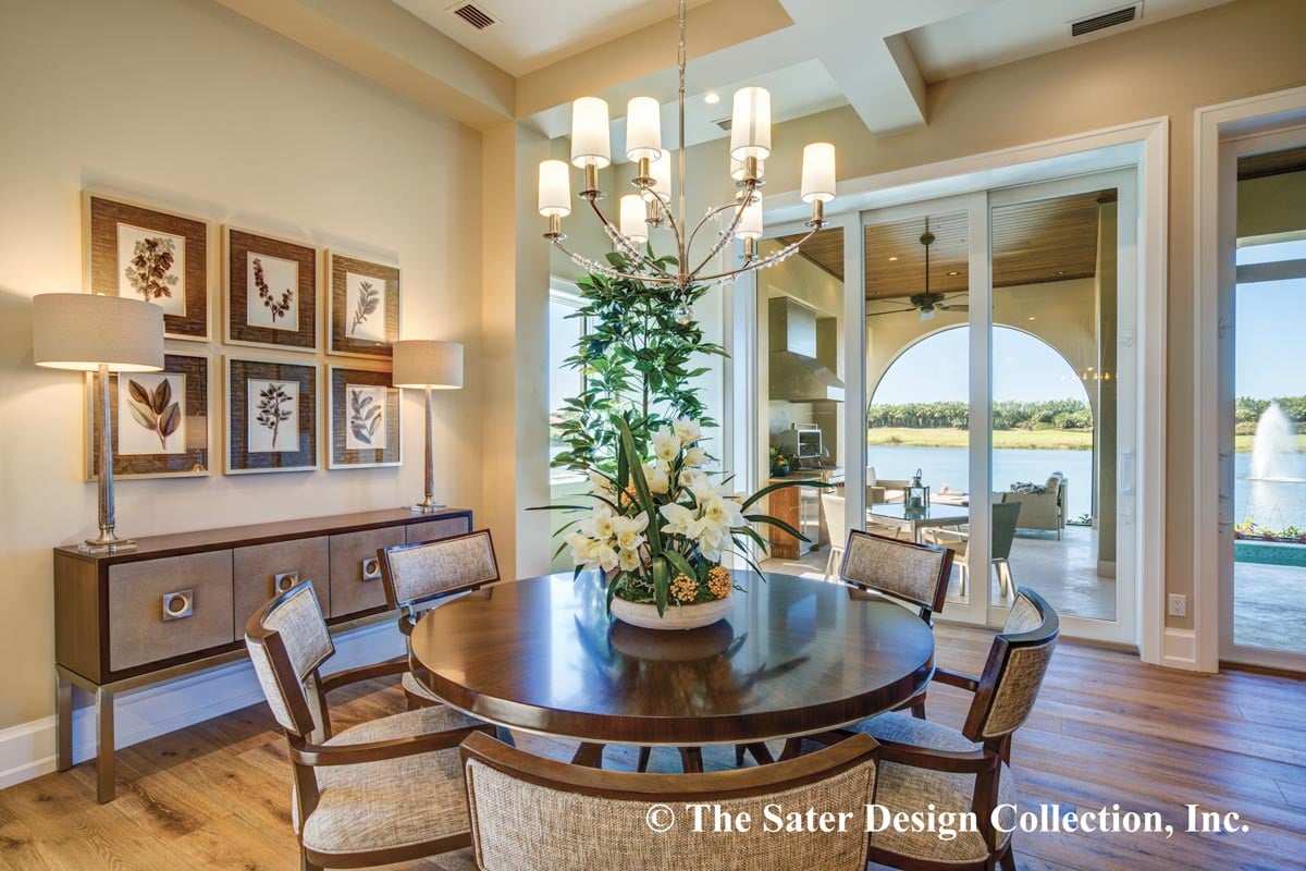 Florida-inspired Villa Home Plan for a Narrow Lot - 340000STR ...