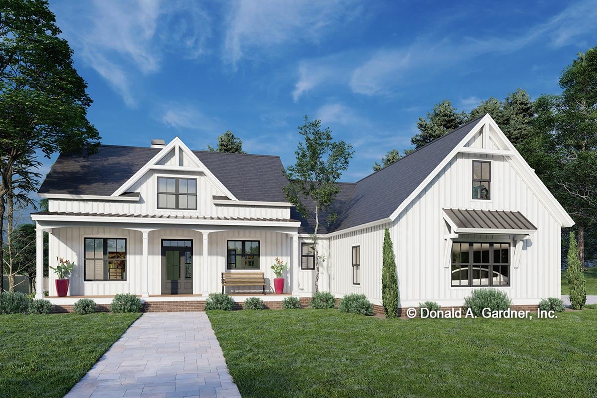 Simple Modern Farmhouse with 3 Bedrooms and a Bonus Room with Bath ...
