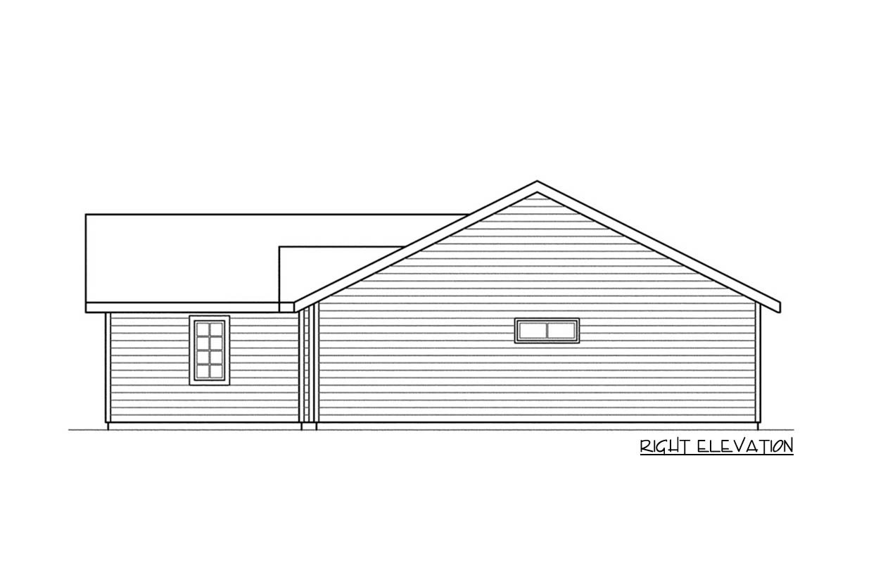 3-Bedroom Ranch House Plan with Eating Bar - 1156 Sq Ft - 72314DA ...
