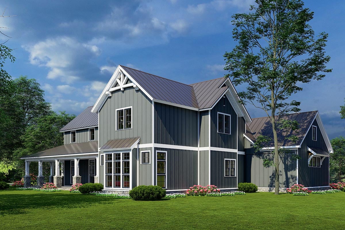 Plan 70735MK: Rustic Home Plan with Wraparound Porch, 2-Story Great ...