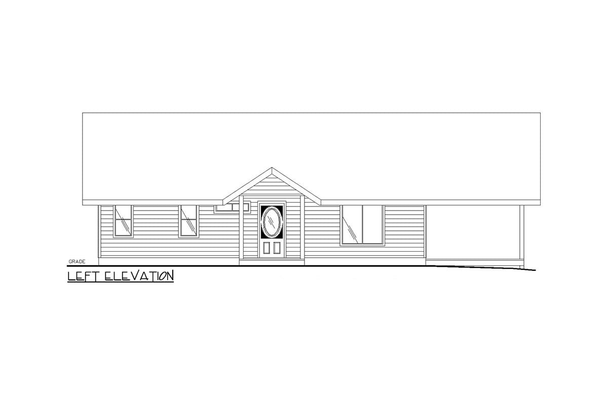1126 Square Foot Rustic Home Plan with 12-Foot-Deep Covered Deck ...
