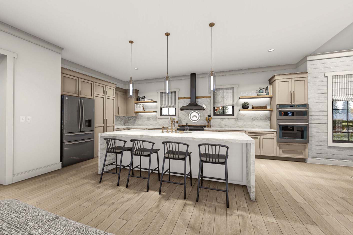 2-Story Transitional Home Plan with Large Media Room Above - 623286DJ ...