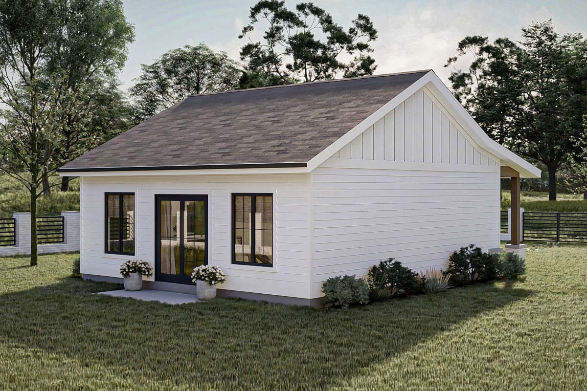 New American Style ADU with Tidy Front Porch - 651 Sq Ft - 623321DJ ...