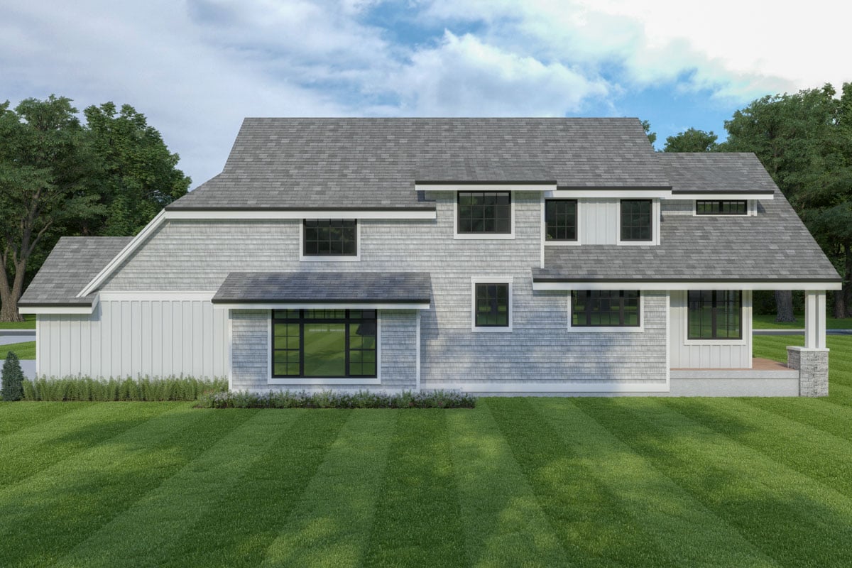 Two-Story Traditional Style House Plan with Bonus Above - 2856 Sq Ft ...