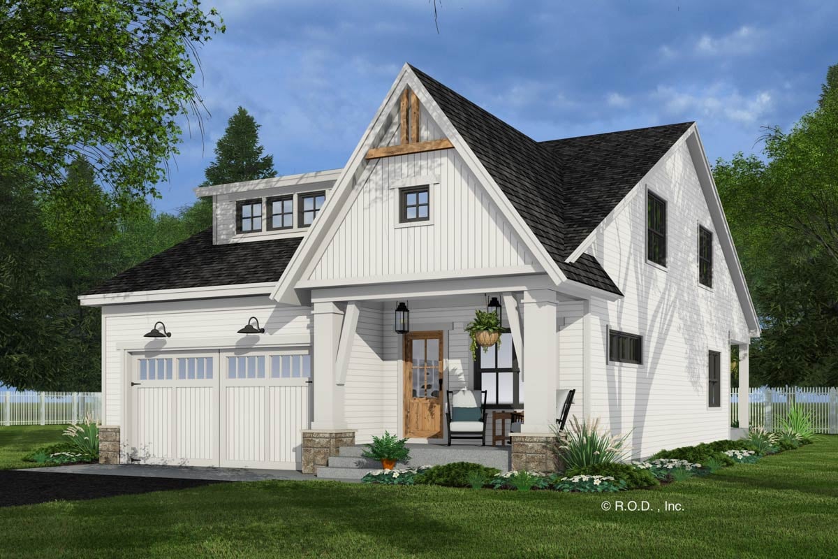Two-Story Modern Farmhouse Plan with Open Concept Living - 2233 Sq Ft ...