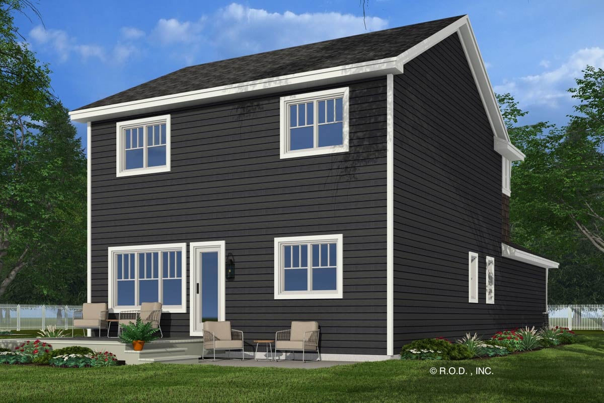 Two-Story Traditional House Plan with 4-Bedrooms - 2060 Sq Ft - 14886RK ...