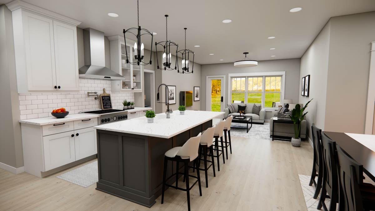 Two-Story Traditional House Plan with 4-Bedrooms - 2060 Sq Ft - 14886RK ...