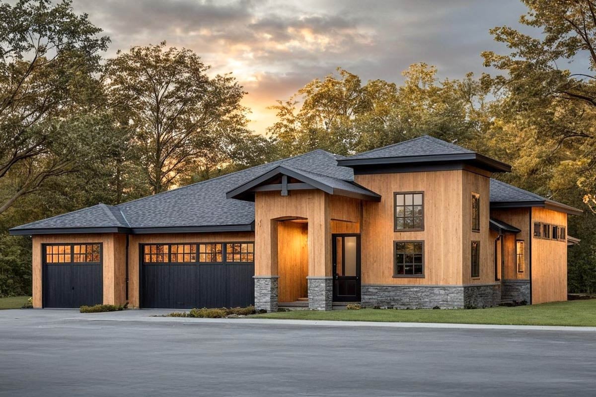 3 or 4 Bed Contemporary House Plan with Flex Room - 2368 Sq Ft ...