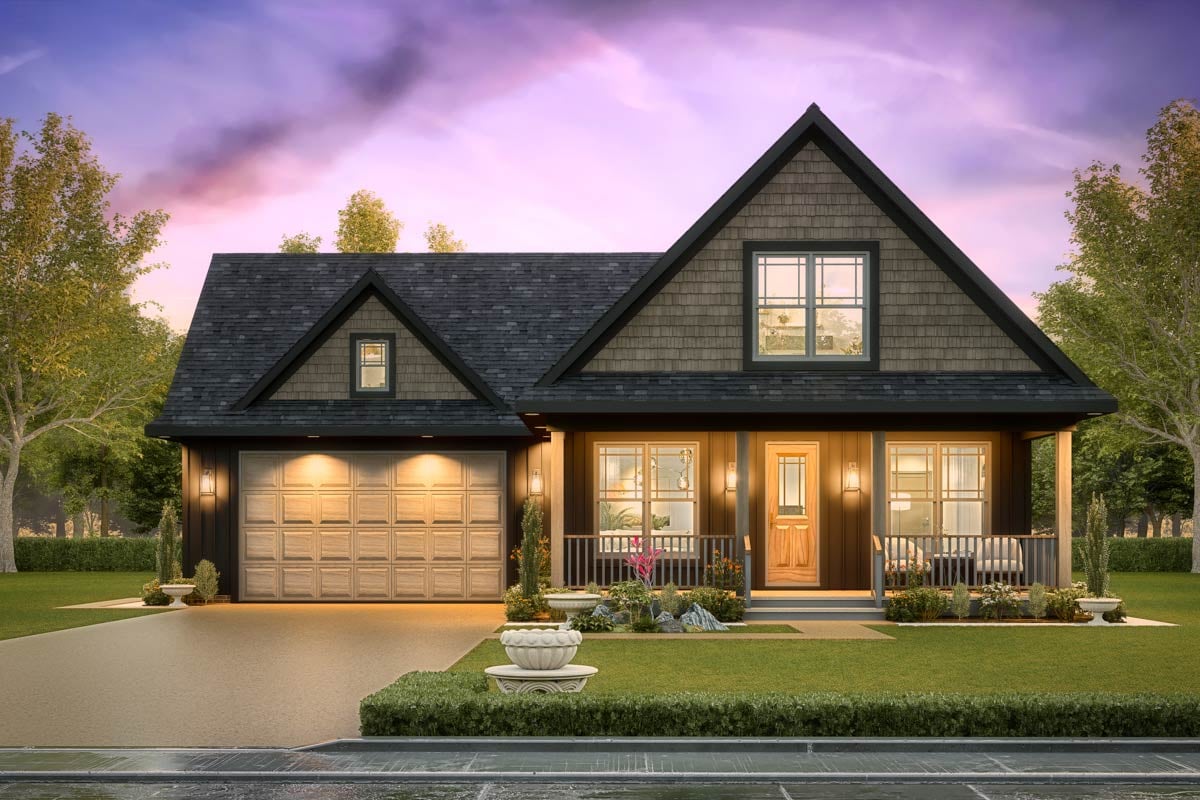 Plan 25892GE: Charming 3-Bed Cottage House Plan with 2-Story Layout and ...