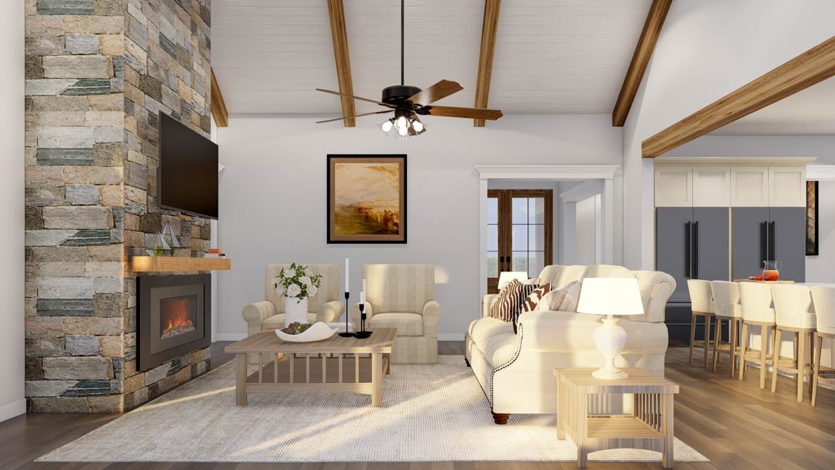 Modern Two-Story House with Vaulted Great Room and Spacious Bonus Space ...