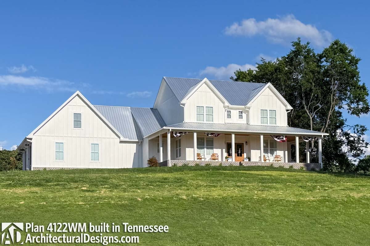Plan 4122WM: Country Home Plan With Marvelous Porches - 2252 Sq Ft
