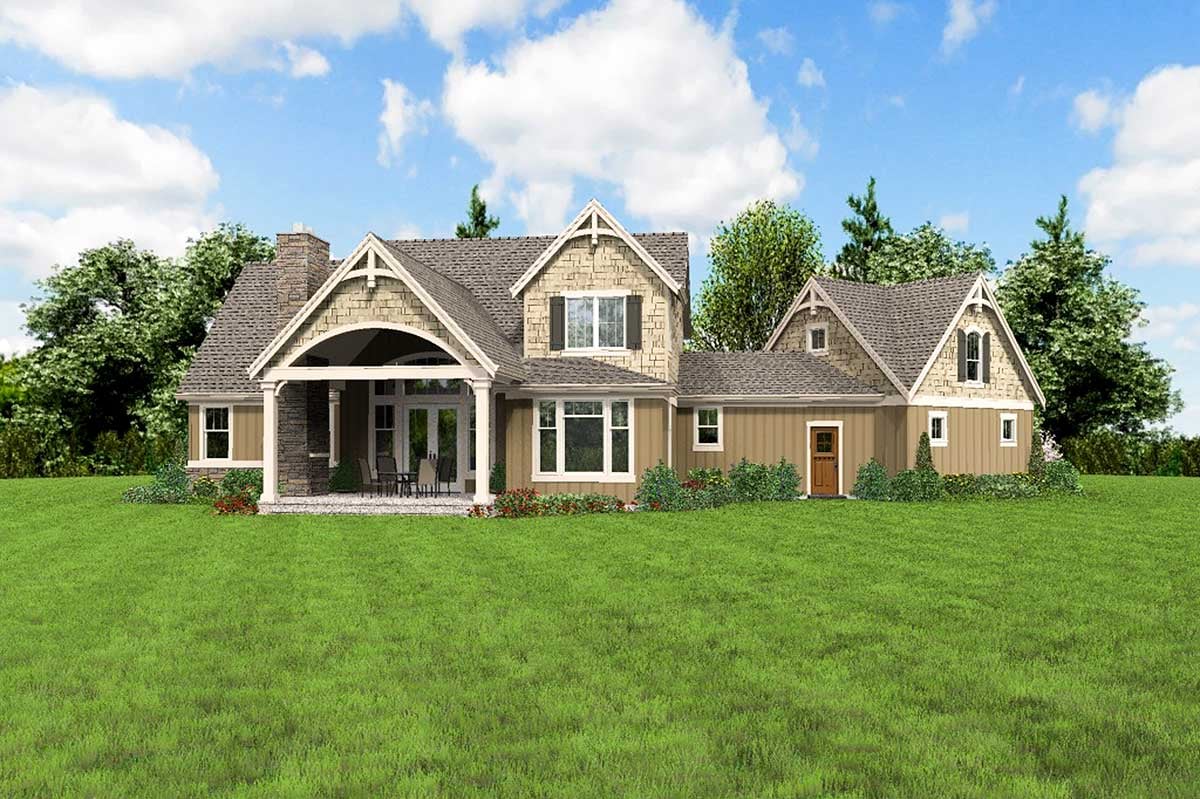 Plan 69610AM: Traditional Home with Detached Apartment Studio