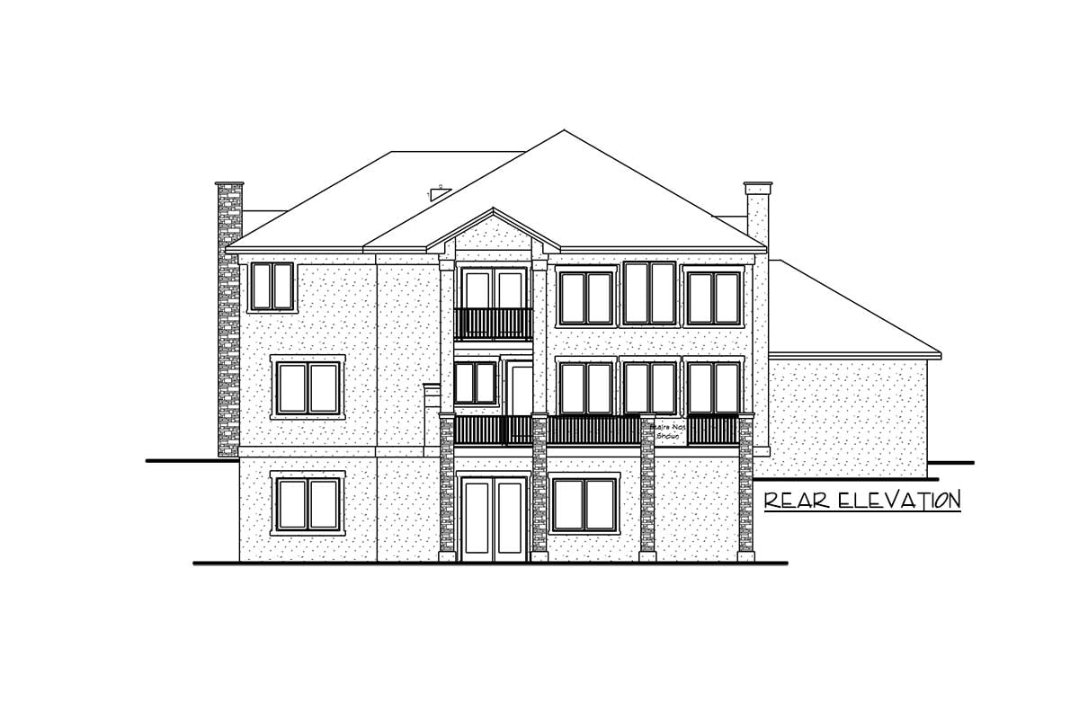 Balcony Bridge to Master Suite - 9511RW | Architectural Designs - House ...