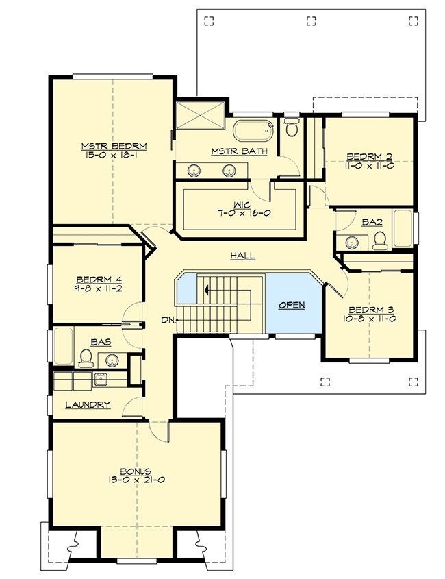 Plan 23870JD: New American House Plan with Open Concept Living and Home ...