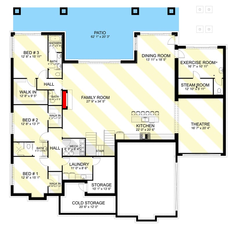 Plan 61298UT: Exclusive Contemporary House Plan with Large Back Deck ...