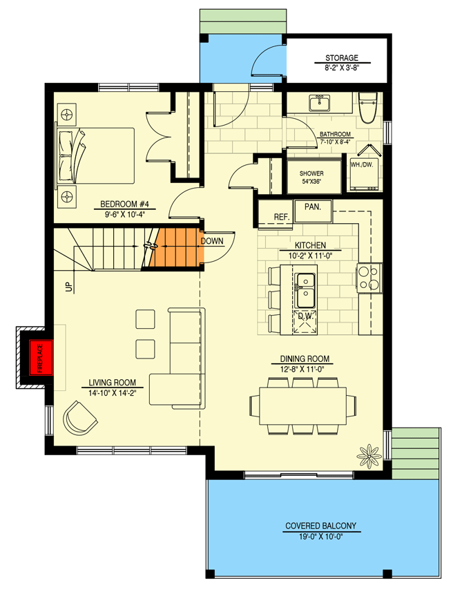 Plan 90355PD: Country Lake House Plan with Stacked Rear Porches for ...