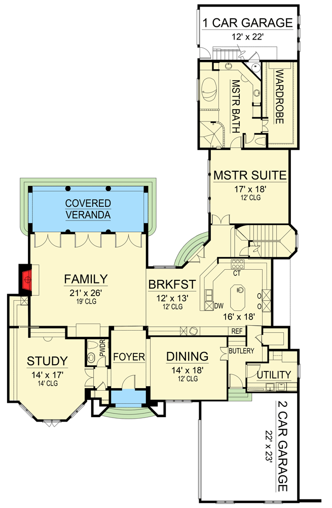 Plan 36460TX: Elegant 4100 Square Foot European Manor with 3 Bedrooms