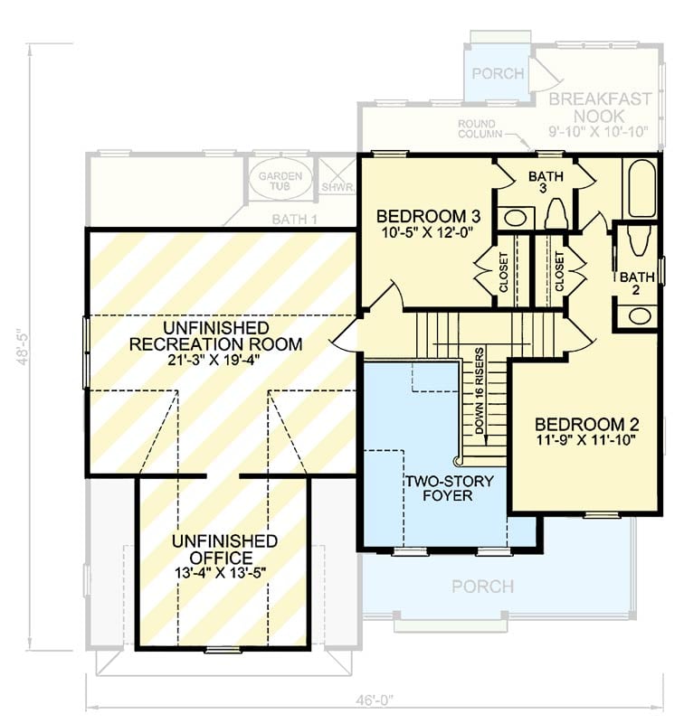 Plan 25884GE: 3-Bed Traditional Craftsman House Plan with 2-Story Foyer ...