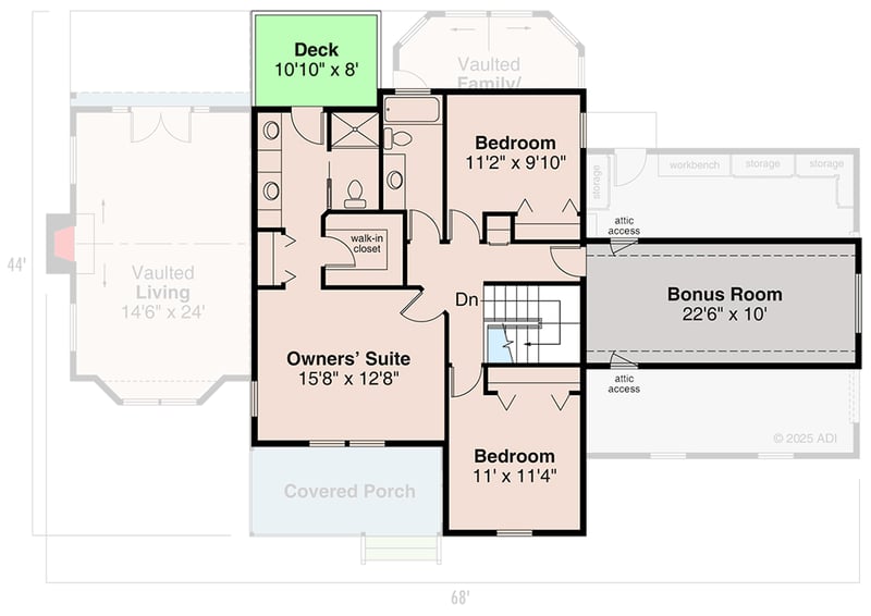 Plan 720132DA: Two-Story Traditional House Plan with Vaulted Ceilings