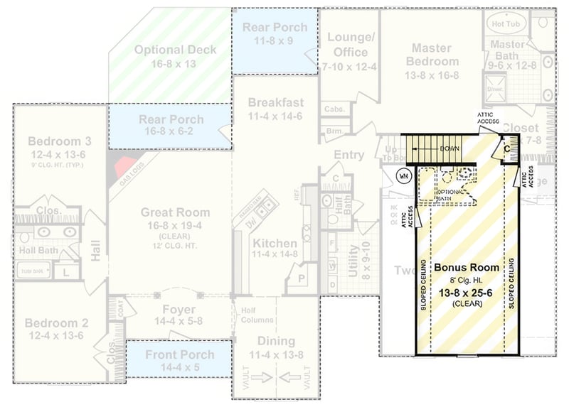 Plan 51281MM: Elegant Traditional House Plan with Split Bedrooms and ...
