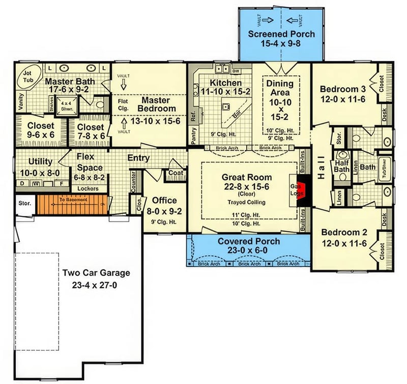 Plan 51302MM: Craftsman House Plan: Open Layout, Main-Level Master ...