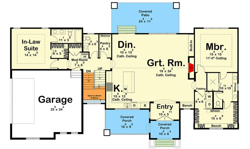 Plan 623567DJ: Spacious Modern Transitional House Plan with In-Law ...