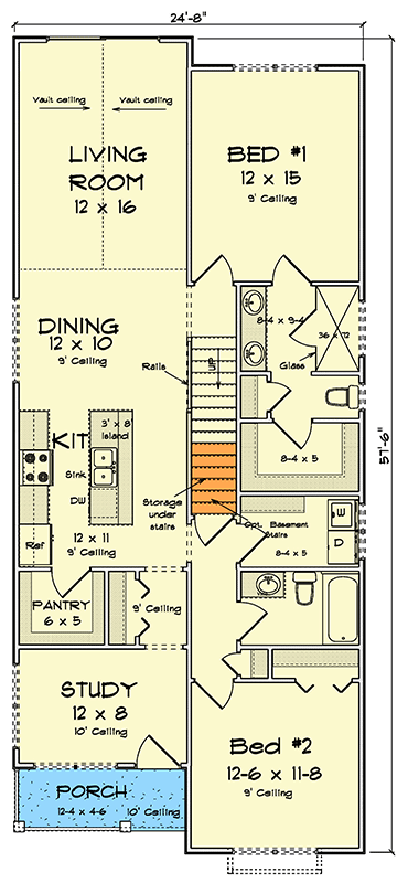 Plan 52491WM: Inviting 3-Bed Traditional House Plan with Main Floor ...