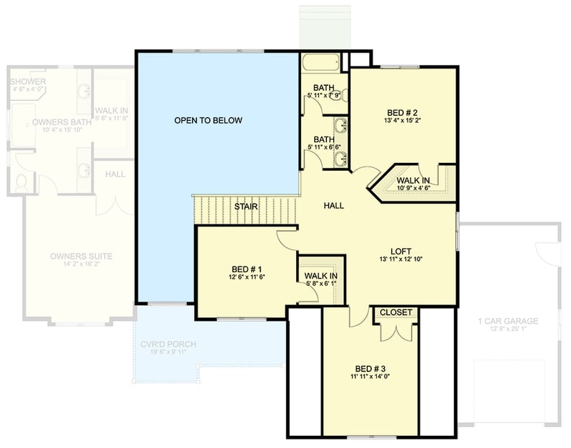 Plan 61682UT: Traditional House Plan: 4 Beds, First Floor Master, Two ...