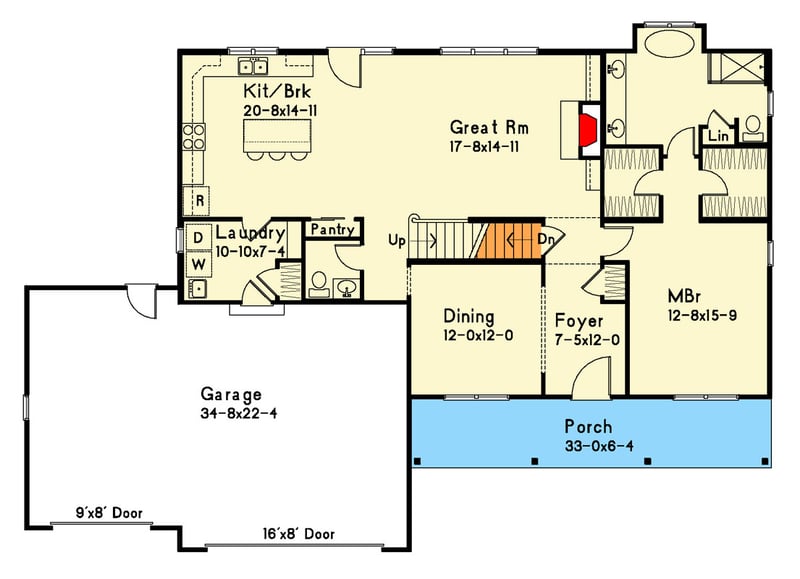 Plan 22196SL: Five-Bedroom Traditional House Plan with First-Floor ...