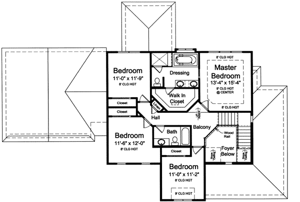 Plan 39189ST: Attractive Master Up House Plan