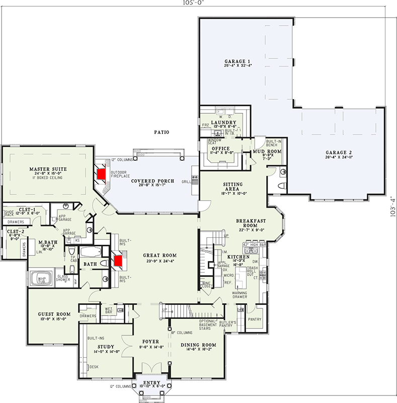 Plan 59668ND: Grand European Traditional House Plan with Main Level ...