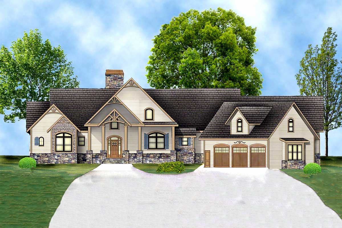 Rustic Ranch With In-law Suite - 12277JL | Architectural Designs ...