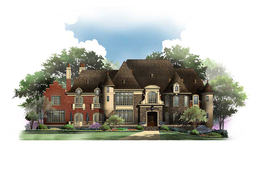 European Castle with Grand Staircase - 12289JL | Architectural Designs ...