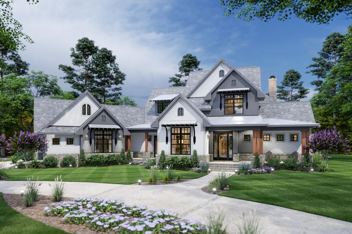 Plan 16853WG: Elegant 3-Bed Farmhouse with Great Outdoor Living Spaces ...
