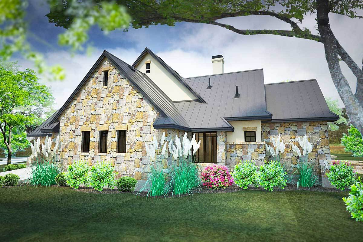 Stone Clad House Plan with 2 Bonus Rooms - 16892WG | Architectural ...