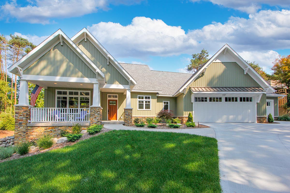 Plan 18254BE: Craftsman Home Plan with Finished Lower Level - 2697 Sq Ft
