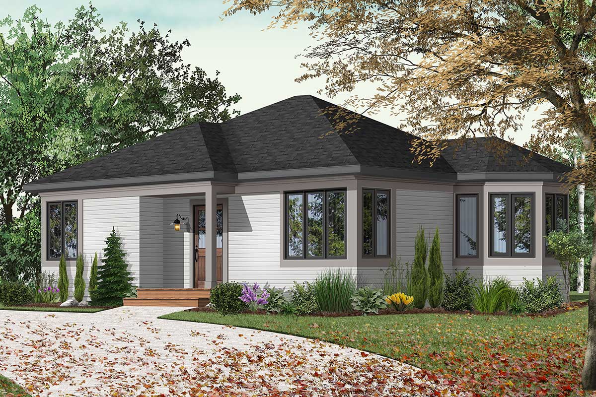 Plan 21033DR: Cozy One-story House Plan