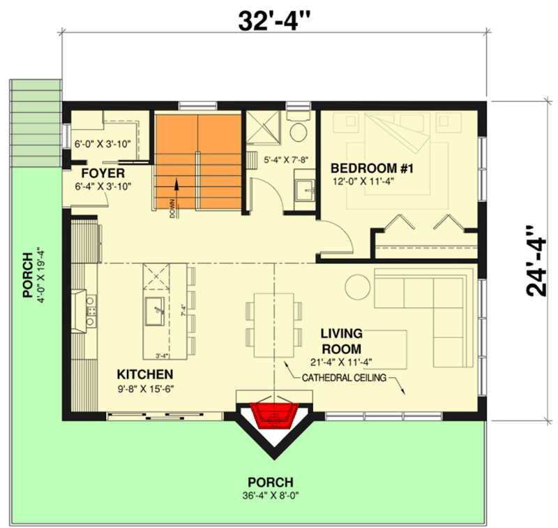 Plan 21090DR: Mountain Vacation House Plan with Walkout and Wrap-Around ...