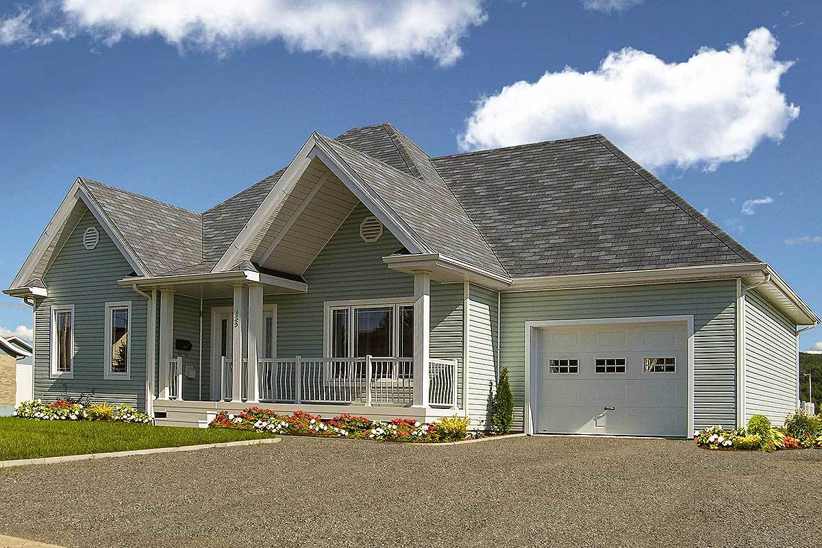 2-Bed House Plan with 2-sided Fireplace - 21720DR | Architectural ...